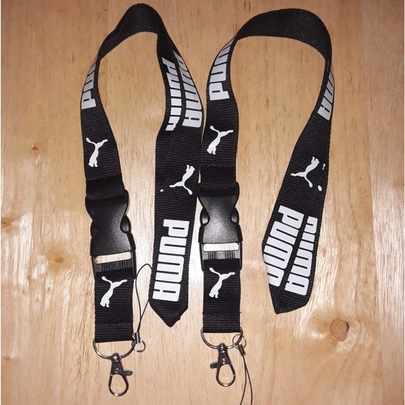 Puma | Accessories | 2 Puma Black Logo Lanyards | Poshmark